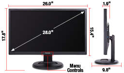 Amazon.com: Viewsonic VG2847SMH 28-Inch Screen LED-Lit Monitor ...