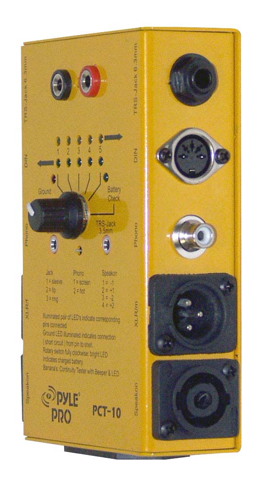 Pyle-Pro PCT10 8 Plug Pro Audio Cable Tester : Amazon.com.mx ...