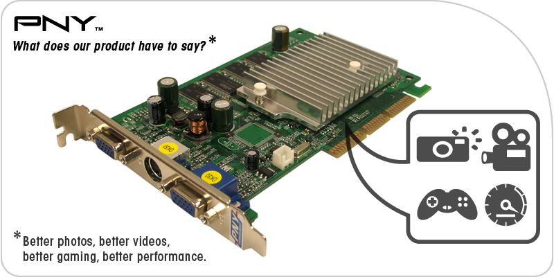 Amazon.com: PNY VCGFX522AEB GeForce FX 5200 256MB VGA + VGA + S-Video ...