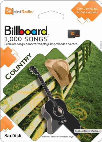 Amazon.com: SanDisk slotRadio Country Card (1,000 Songs) : Electronics