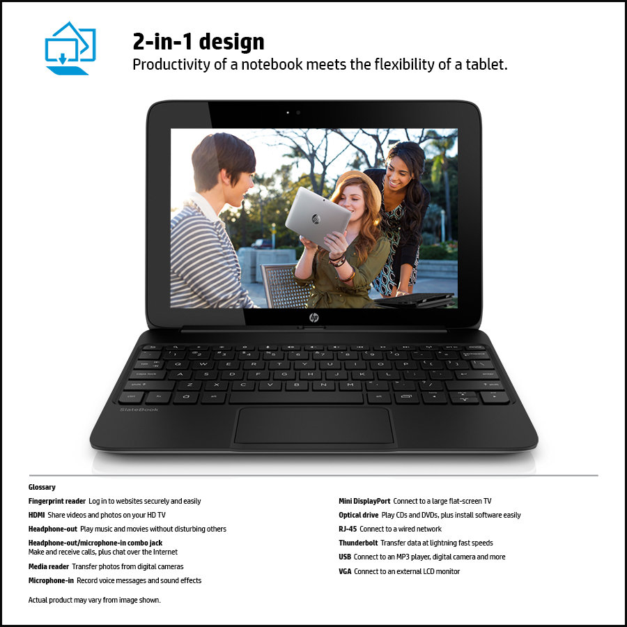 Amazon.com: HP Slatebook 10-h010nr x2 10.1-Inch Detachable 2 in 1 ...