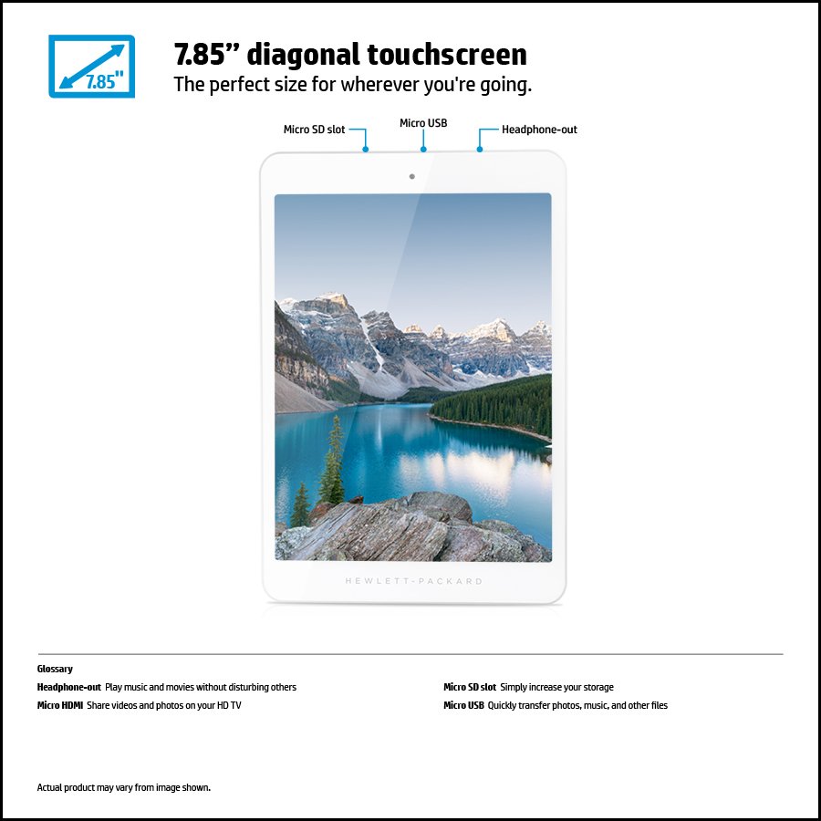 Amazon.com : HP 8-1401 8-Inch Tablet 16GB (Silver) : Electronics