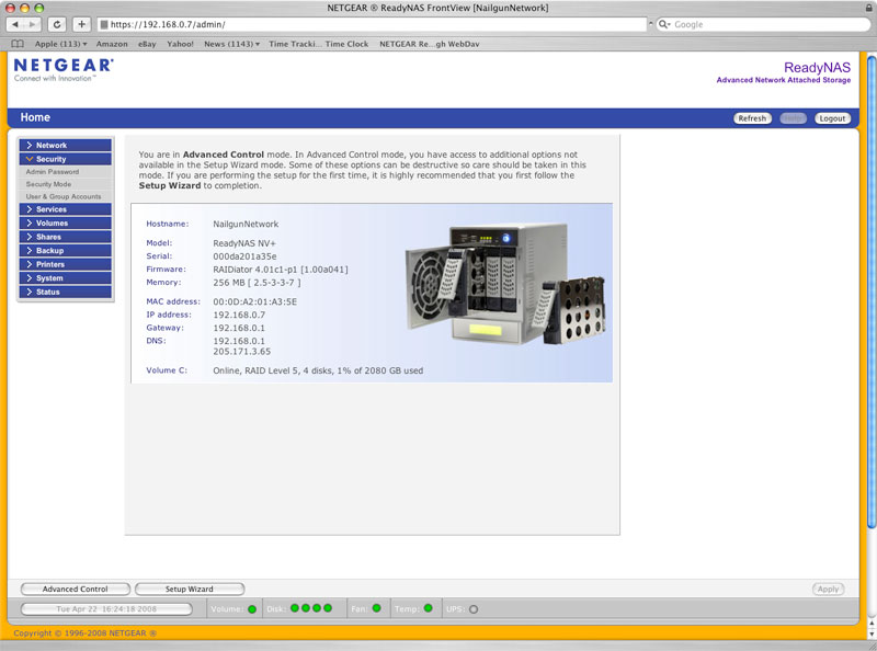 Amazon.com: Netgear RND44751G ReadyNAS NV+ 3.0TB Gigabit Desktop ...