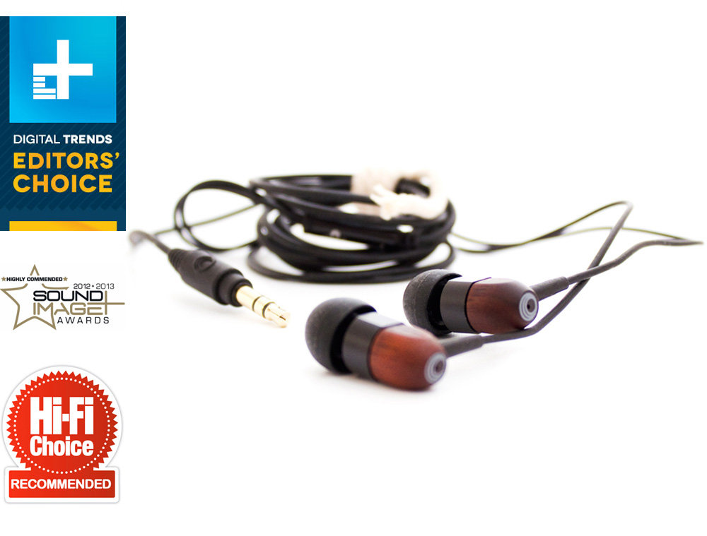 Amazon.com: thinksound ts02-blkchoc 8mm Passive Noise Isolating Wooden Headphone with Award ...