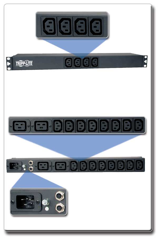Tripp Lite PDU12IEC PDU Basic 100V-240V 16A 12 C13, 2 C19 C20 ...
