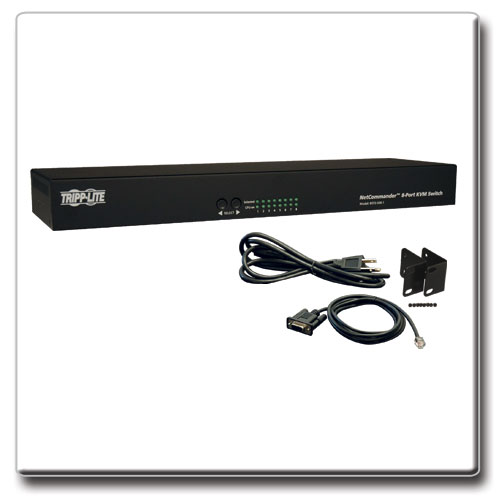 Tripp Lite B072-008-1 8-Port NetCommander 1U Rackmount Cat5 KVM Switch ...