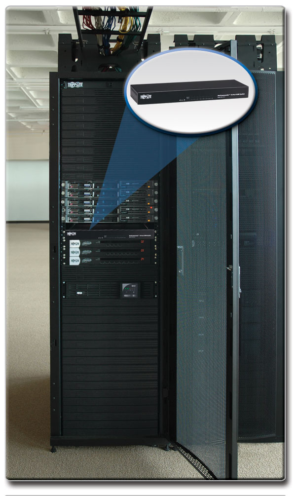 Tripp Lite B072-016-1 16-Port NetCommander 1U Rackmount Cat5 KVM Switch ...