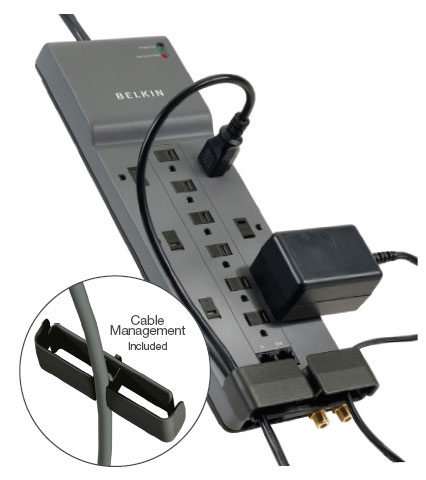 Belkin 12-Outlet Power Strip Surge Protector with 10-Foot Cord and ...