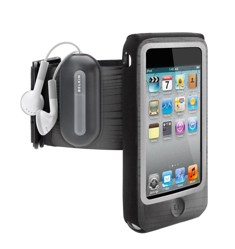 Amazon.com: Belkin Fast Fit Armband for Apple iPod touch (Black/Blue ...