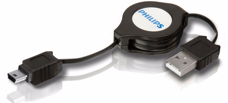 Amazon.com: Philips SWR2111/27 Mini Retractable USB 2.0 A/B Cable ...