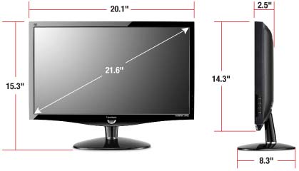 Amazon.com: Viewsonic VX2239WM 22-Inch (21.5-Inch Vis) Wide 16:9 ...