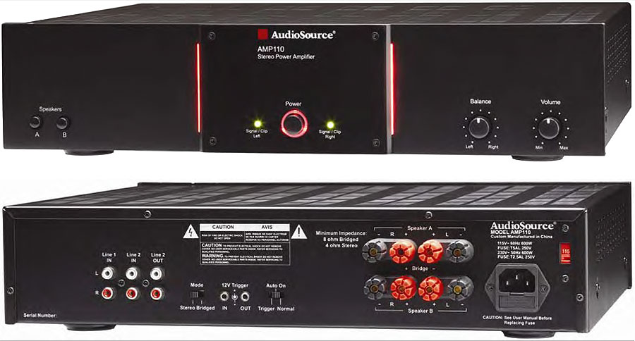 Amazon.com: AudioSource AMP 110 75-Watt Stereo 225-Watt Mono Power ...