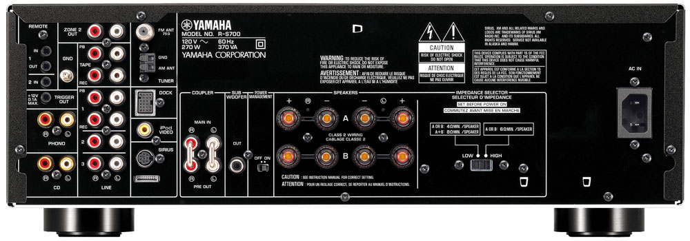 Amazon.com: Yamaha R-S700BL Natural Sound Stereo Receiver (Black): Home ...
