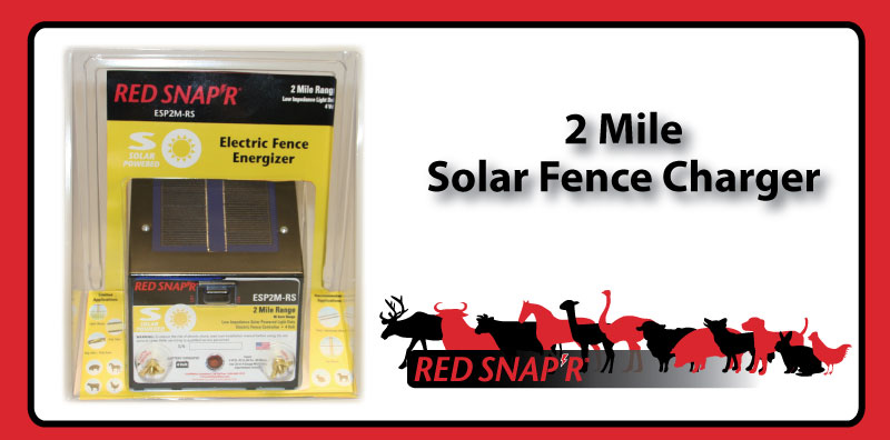 Amazon.com : Red Snap'rESP2M-RS 2-Mile Solar Fence Charger ...