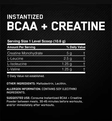 Amazon.com: OPTIMUM NUTRITION Instantized BCAA and Creatine, Unflavored ...