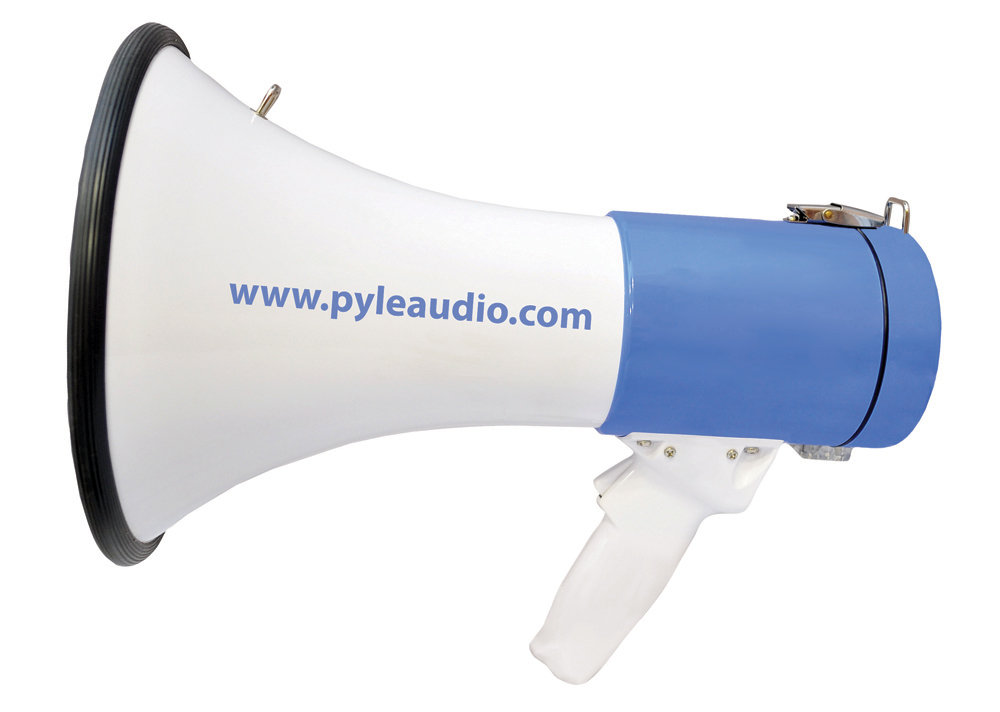 Amazon.com : Pyle Megaphone PA Bullhorn Speaker - Built-in Siren 50 ...