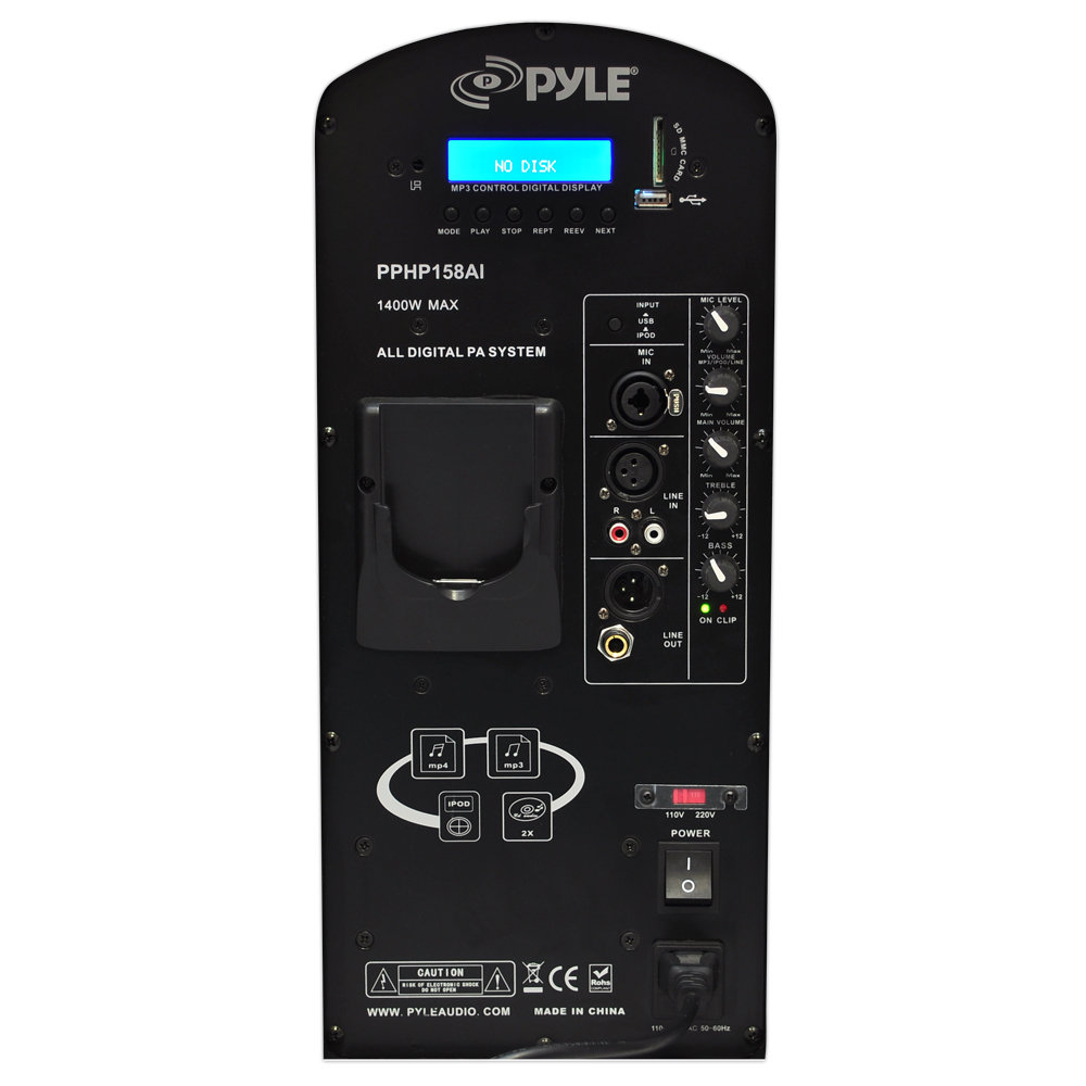 Amazon.com: PylePro PPHP158AI 15-Inch 1400-Watt Portable Powered 2-Way ...