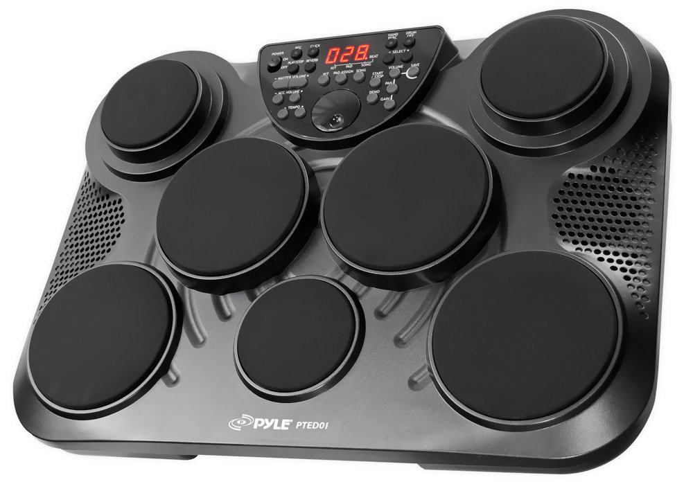 Pyle-Pro PTED01 Electronic Table Digital Drum Kit Top w/ 7 Pad Digital ...