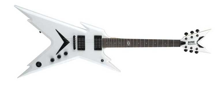 Amazon.com: Dean Razorback Guitar, Dimebag Metallic White with Case ...