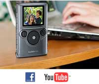 Amazon.com : Kodak Mini Video Camera with SD Card (Red) : Flash Memory ...