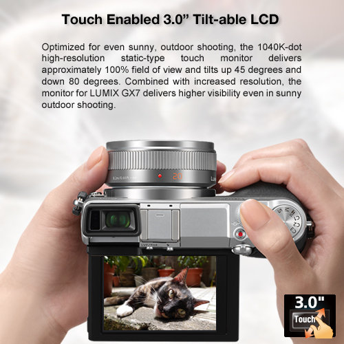 Amazon.com : Panasonic LUMIX GX7 16.0 MP DSLM Camera with Tilt-Live ...