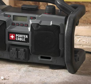 PORTER-CABLE PC18JR 18-Volt Cordless / 120-Volt Corded Jobsite Radio ...