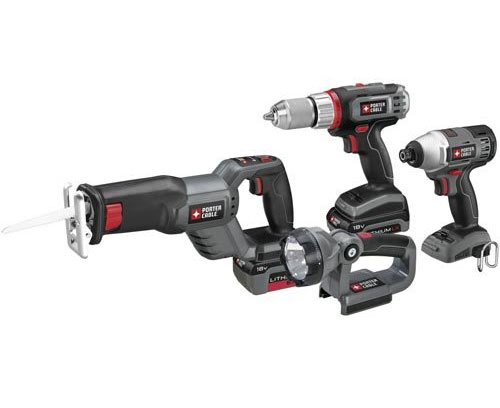 PORTER-CABLE PCL418IDC-2 18-Volt Lithium-Ion 4-Tool Combo Kit - Power ...