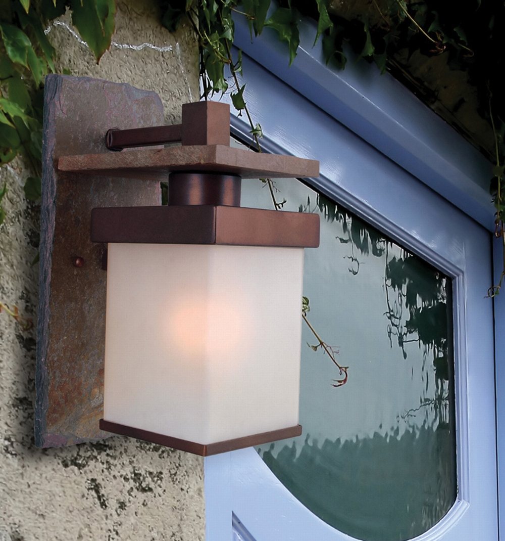 Amazon.com: Kenroy Home 70281COP Boulder 1 Light Small Wall Lantern ...