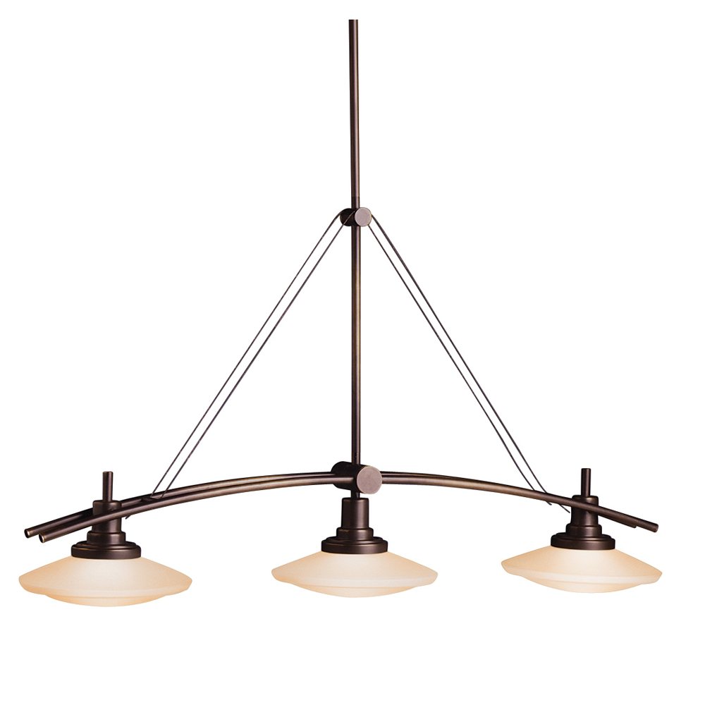 Kichler 2955OZ Structures Linear Chandelier 3-Light Halogen, Olde ...