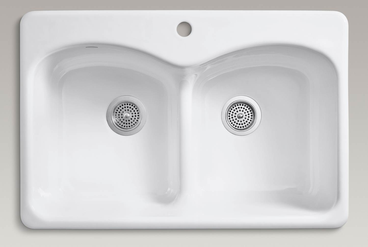 Kohler K-6626-1-R1 Langlade Smart Divide Self-Rimming Kitchen Sink with ...