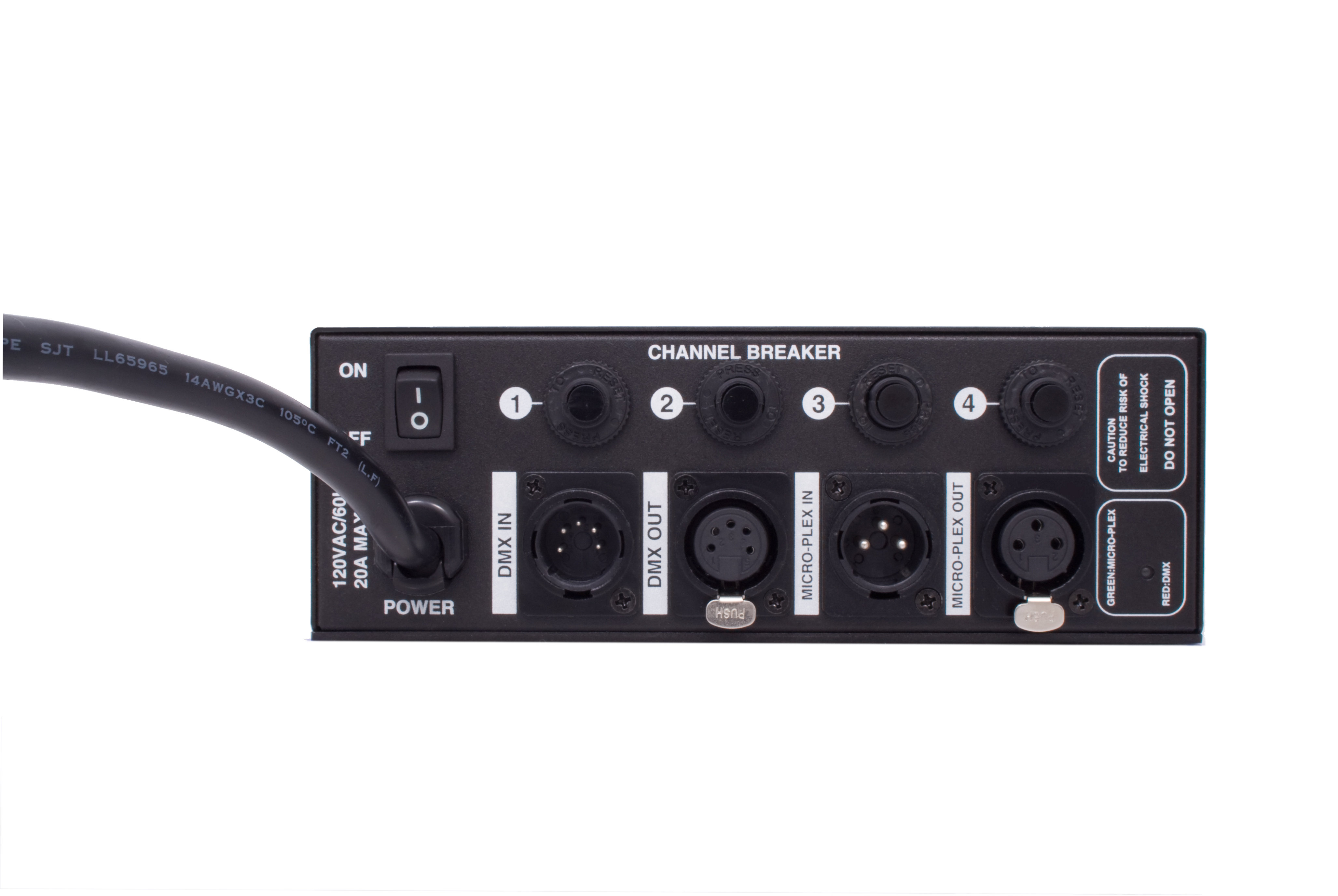 Leviton D4DMX-MD5 4-Channel Programmable Dimmer Pack Integrating Stand ...