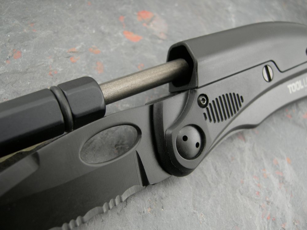 Tool Logic SLPB2 Tactical Folding 1/2 Serrated Knife with LED ...