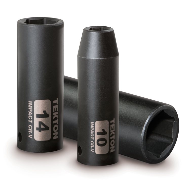 TEKTON 47925 Juego de tubos de impacto largos, con guía de 0.9 cm (3/8 ...