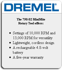 Dremel 750-02 Minimite 4.8-Volt Two-Speed Cordless Rotary Tool ...