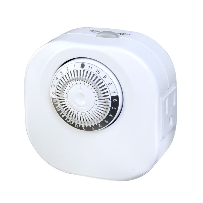 Westek TM1609DHB 2-Outlet Indoor Heavy Duty Daily Timer, White - Wall ...