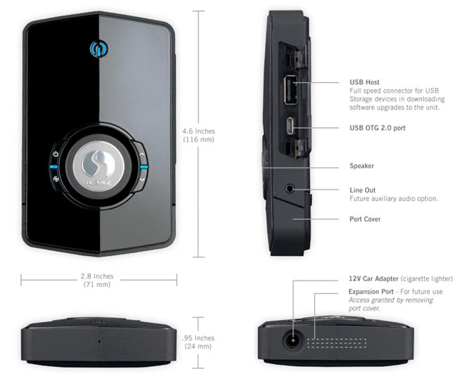 Amazon.com: iLane 7100 Series In-Car Hands-Free Solution - Piano Black