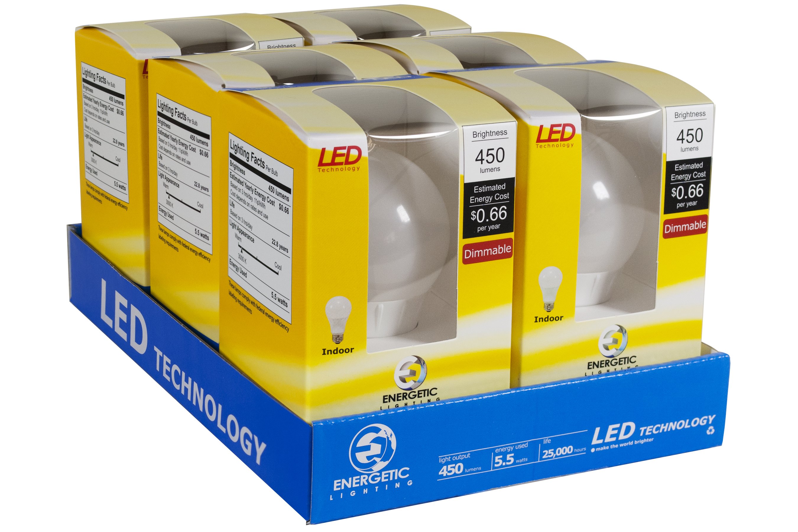 Energetic Lighting LED Light Bulbs, A19 - - Amazon.com