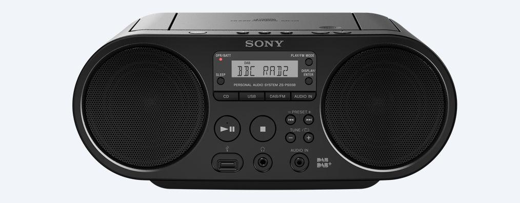 Sony ZS-PS55B CD Boombox with DAB and FM Radio - Black: Amazon.co.uk: TV