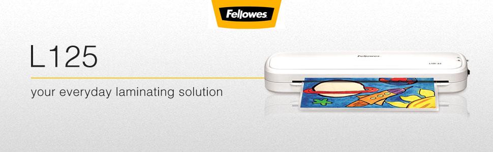 Fellowes L125 A4 Home Laminator, 80-125 Micron, including 10 free ...