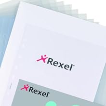 Rexel Nyrex Premium A4 Punched Pockets, Top & Left Opening, Embossed ...