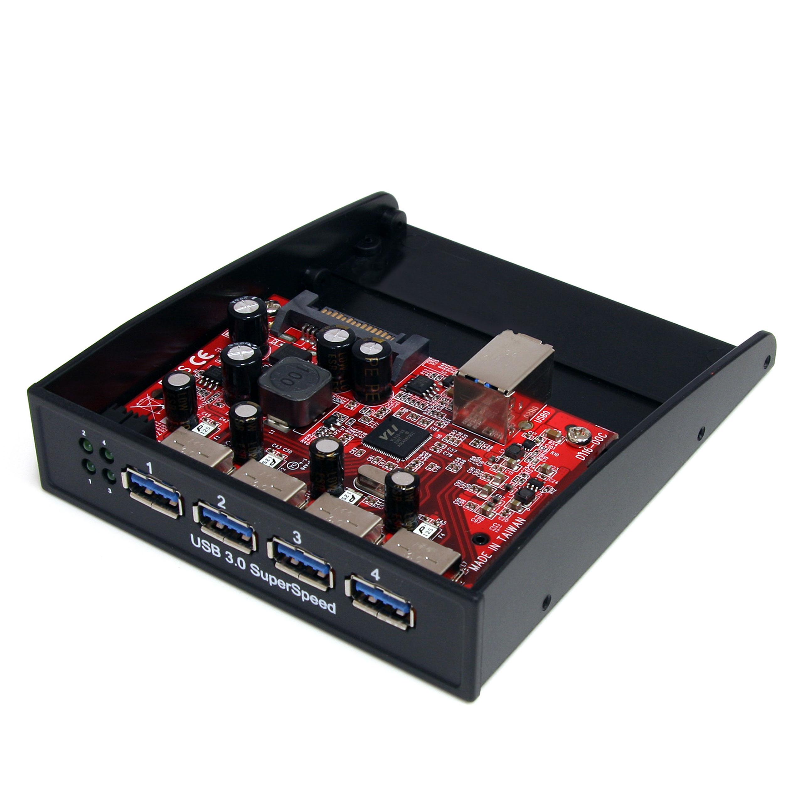 StarTech.com USB 3.0 Front Panel 4 Port Hub - 3.5in or: Amazon.co.uk ...