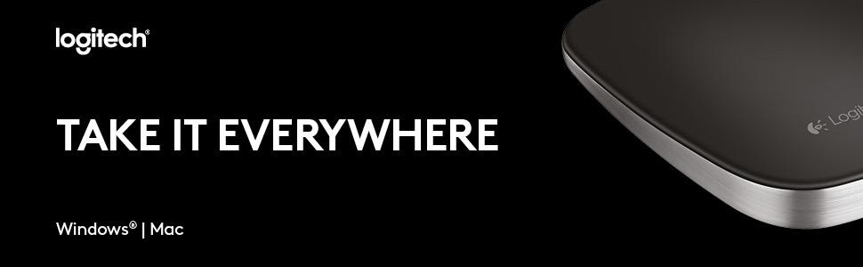 Logitech T630 Ultrathin Touch Mouse, Wireless Bluetooth Mouse, 1000 DPI ...