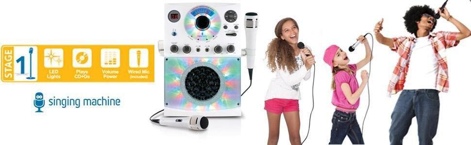 Singing Machine SML385 Karaoke Equipment with Bluetooth 1 Microphone ...