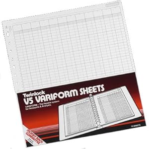 Rexel Twinlock Variform Multi-Ring Binder V8 Cash Refill Sheets 10 ...
