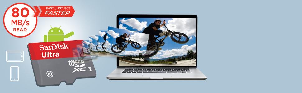 SanDisk Ultra 128 GB MicroSDXC UHS-I Memory Card with SD Adapter ...