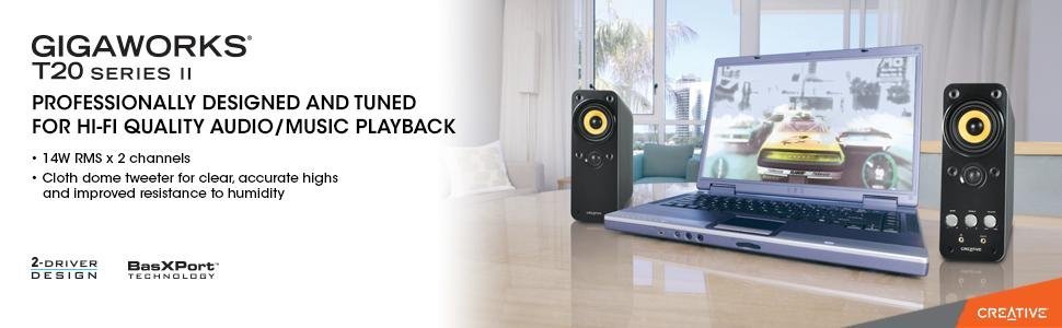 Creative Gigaworks T20 Series II Multimedia Speaker, Black : Amazon.co ...