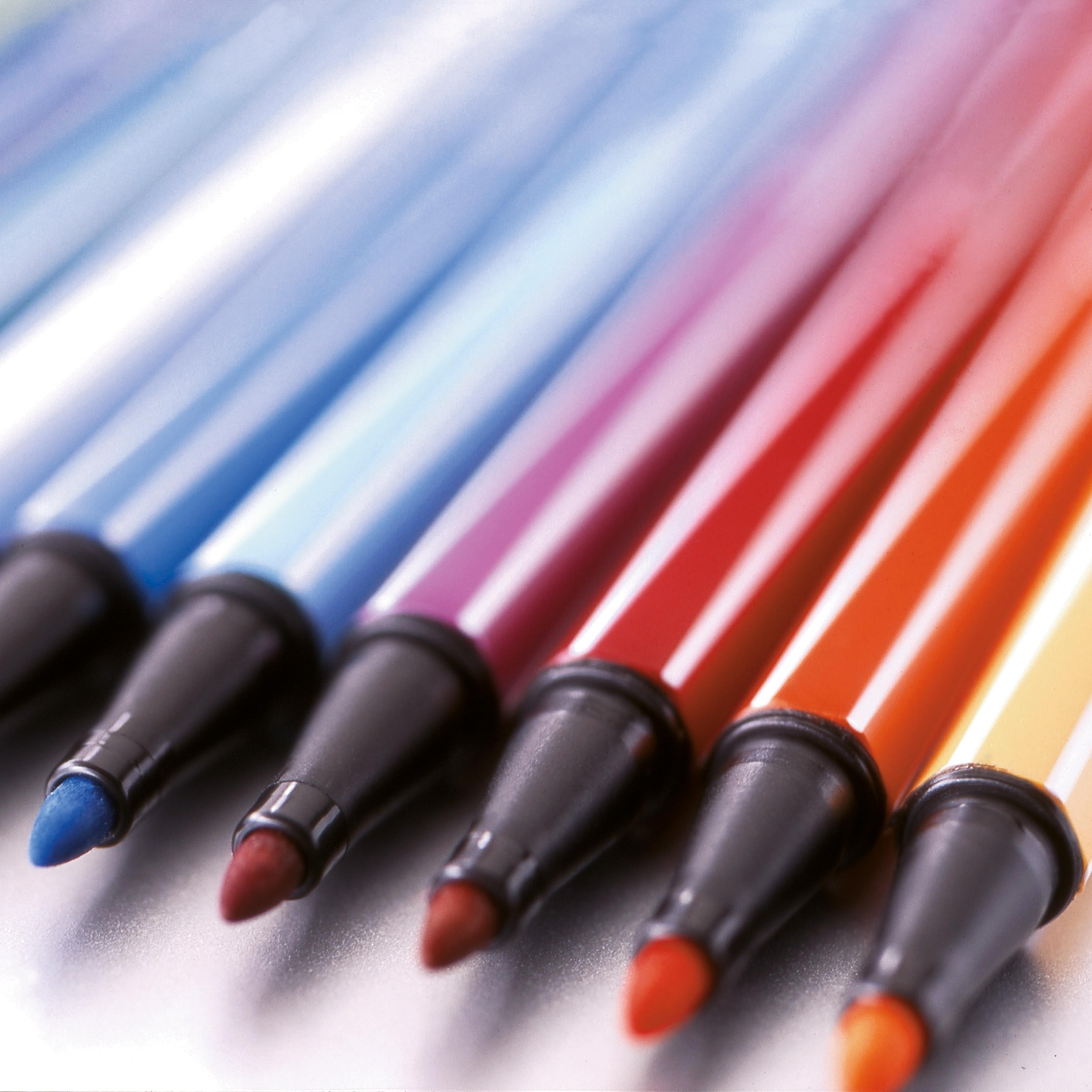 STABILO Pen 68 Felt-Tip Pen - Assorted Colours, Wallet of 10 | eBay