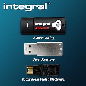 Integral INFD8GCRYPTO140-2 Crypto 8 GB AES 256-bit Encrypted USB Flash ...
