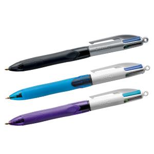 BIC 4 Colours Grip Pro Retractable Medium Point (1.0 mm) Ballpoint Pens ...