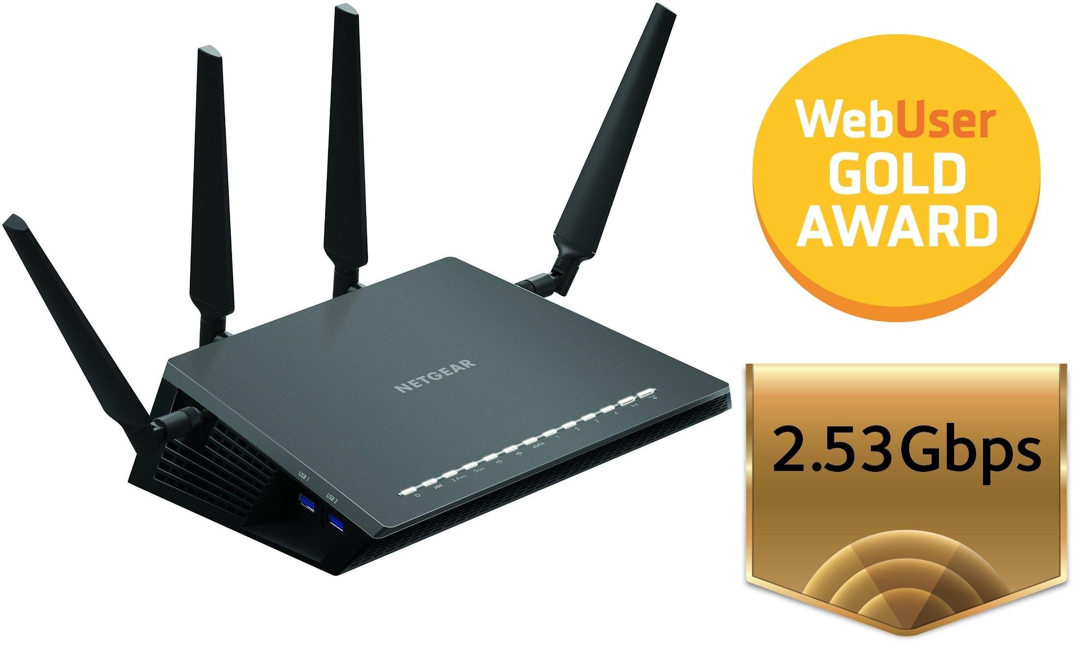 NETGEAR D7800-100UKS Nighthawk AC2600 Dual Band 11 AC (MU-MIMO Wifi ...